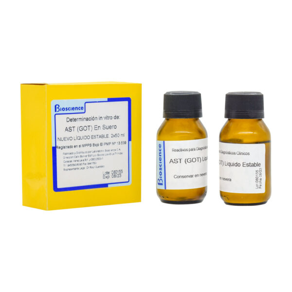 Transaminasas AST (GOT) Reactivo Bioscience – mediccal.com.ve